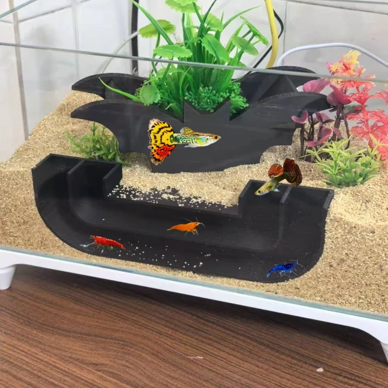 Aquarium-Fish-Tank-Cave-Underground-Double-Tunnel-Aquatic-Pet-Breeding ...