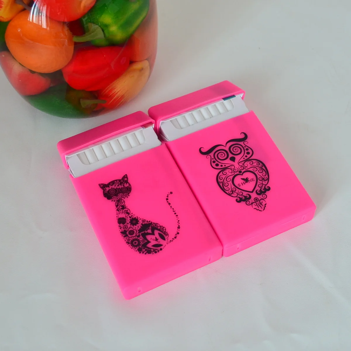 Hold 20 Superslim Cigarettes Ladies Silicone Cigarette Case Cover Man ...