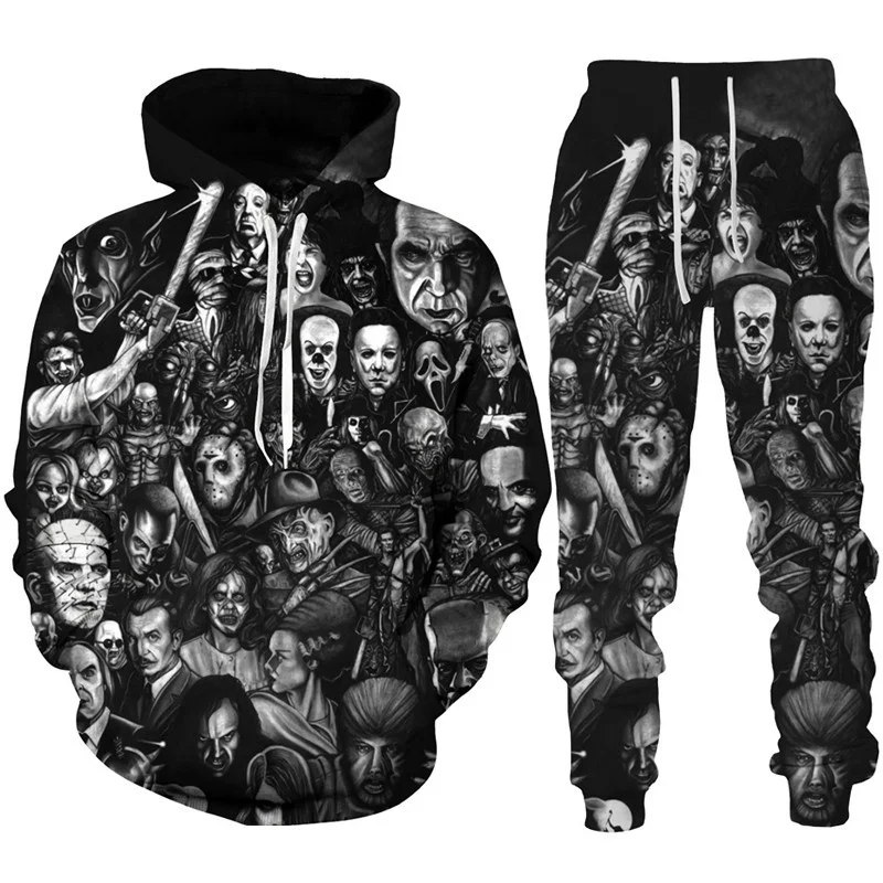 Horror-Movie-Clown-3D-Printed-Hoodie-Pants-Suit-Personality-Men-Women ...