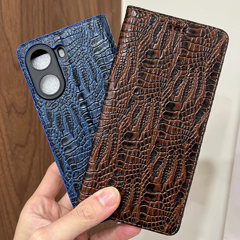 Magnetic Genuine Leather Skin Flip Wallet Book Phone Case Cover On For ...