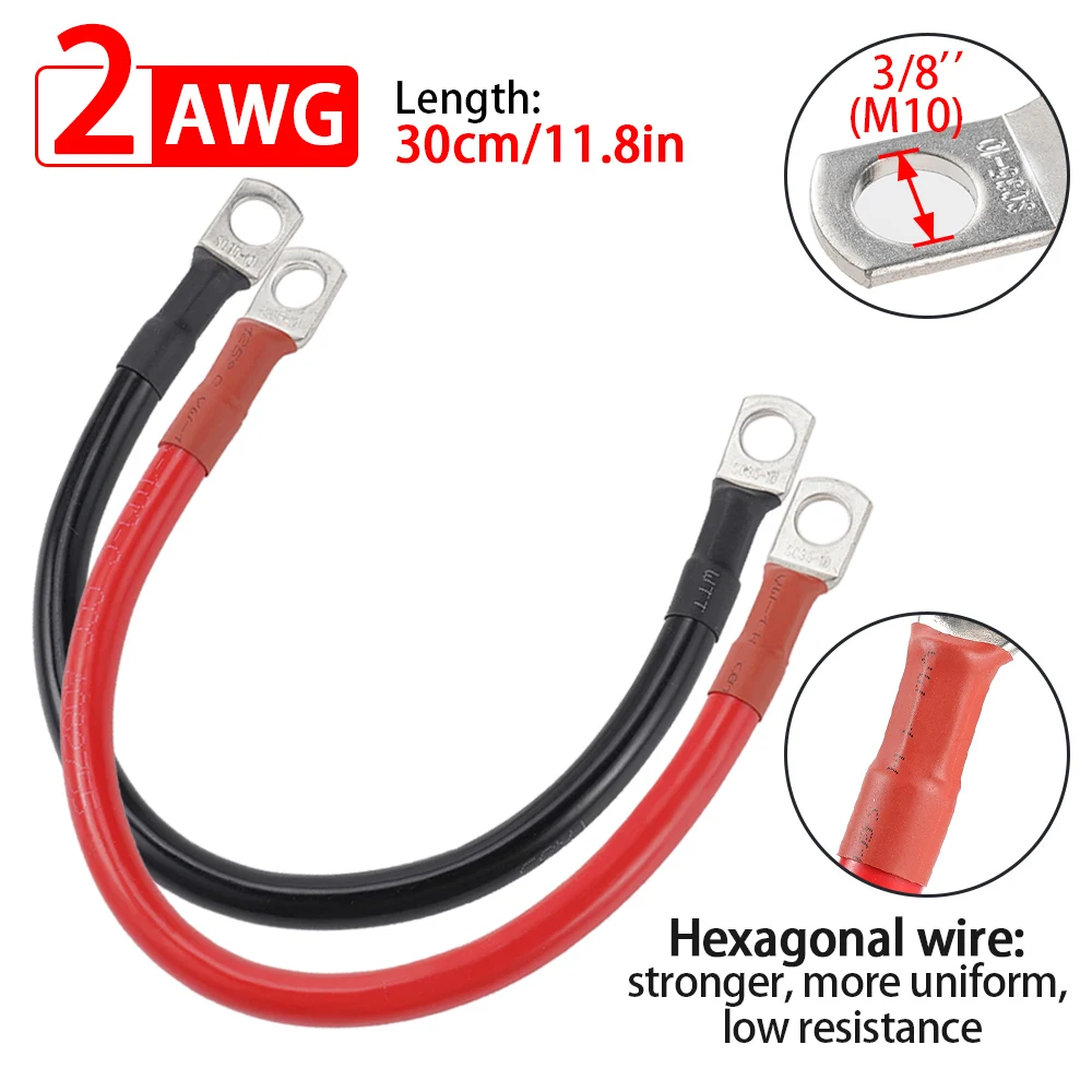 Car-Battery-Connection-Line-Cable-2AWG-Soft-Silicone-Tinned-Copper-Wire ...