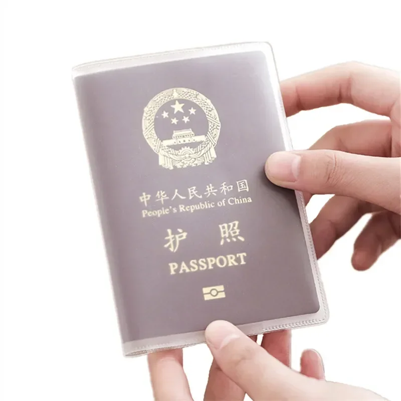 1pc Transparent Passport Holder with Inner Card Slot Pocket Frosted ...