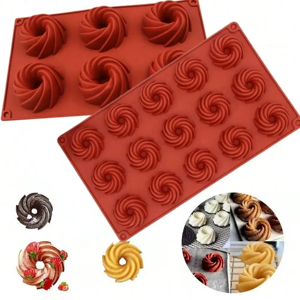 1 Mini Bundle Pan 6/15 Cavity Traditional Bundle Cake Pudding Pastry ...