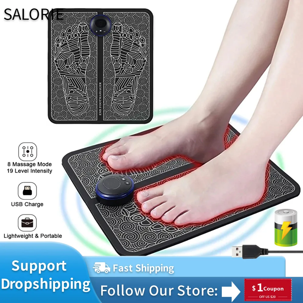 Ems Foot Massage Pad Physiotherapy Foot Massager Mat Electric Muscle ...