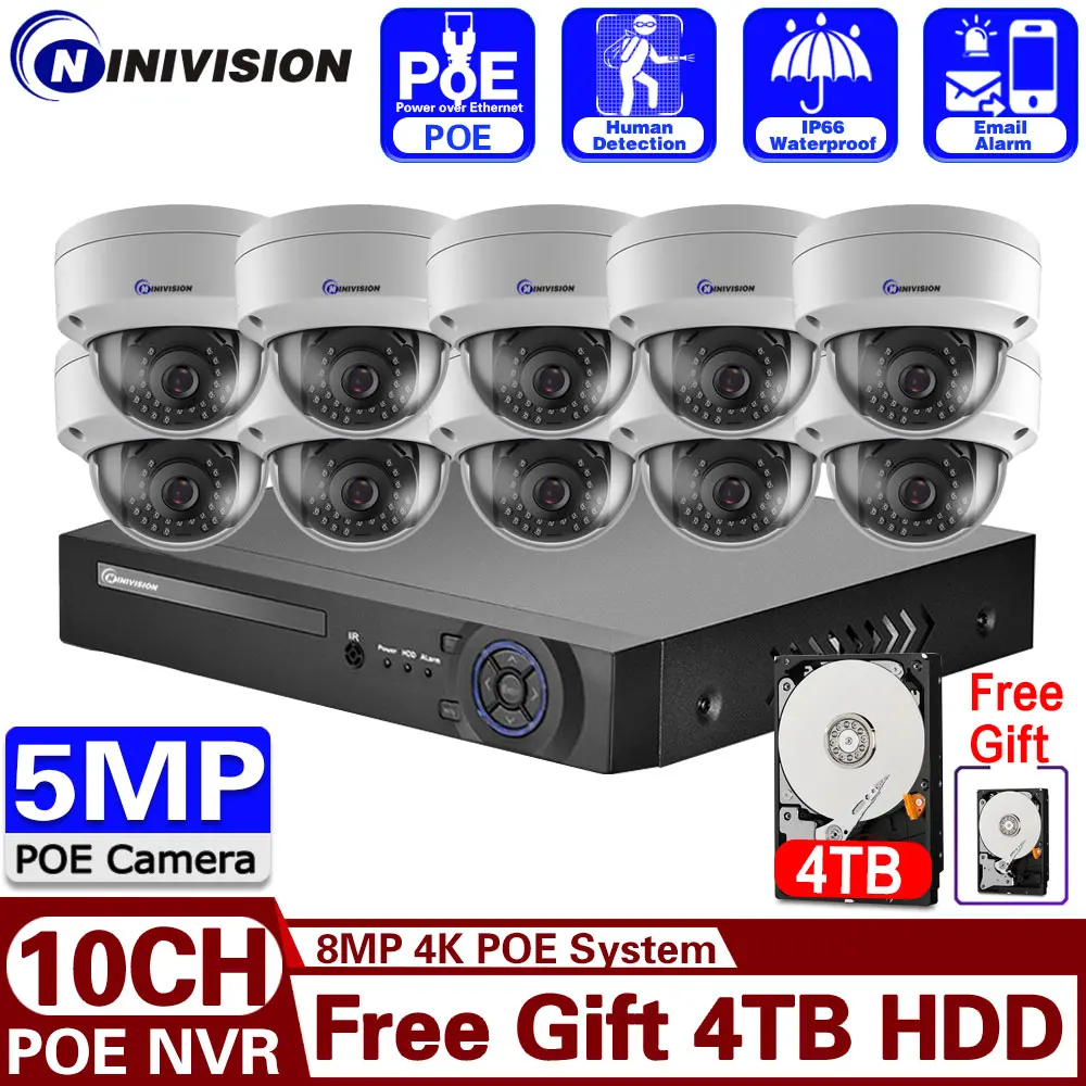 10CH-8MP-4K-NVR-4TB-Exterior-Safe-Security-Human-Protection-CCTV-System ...