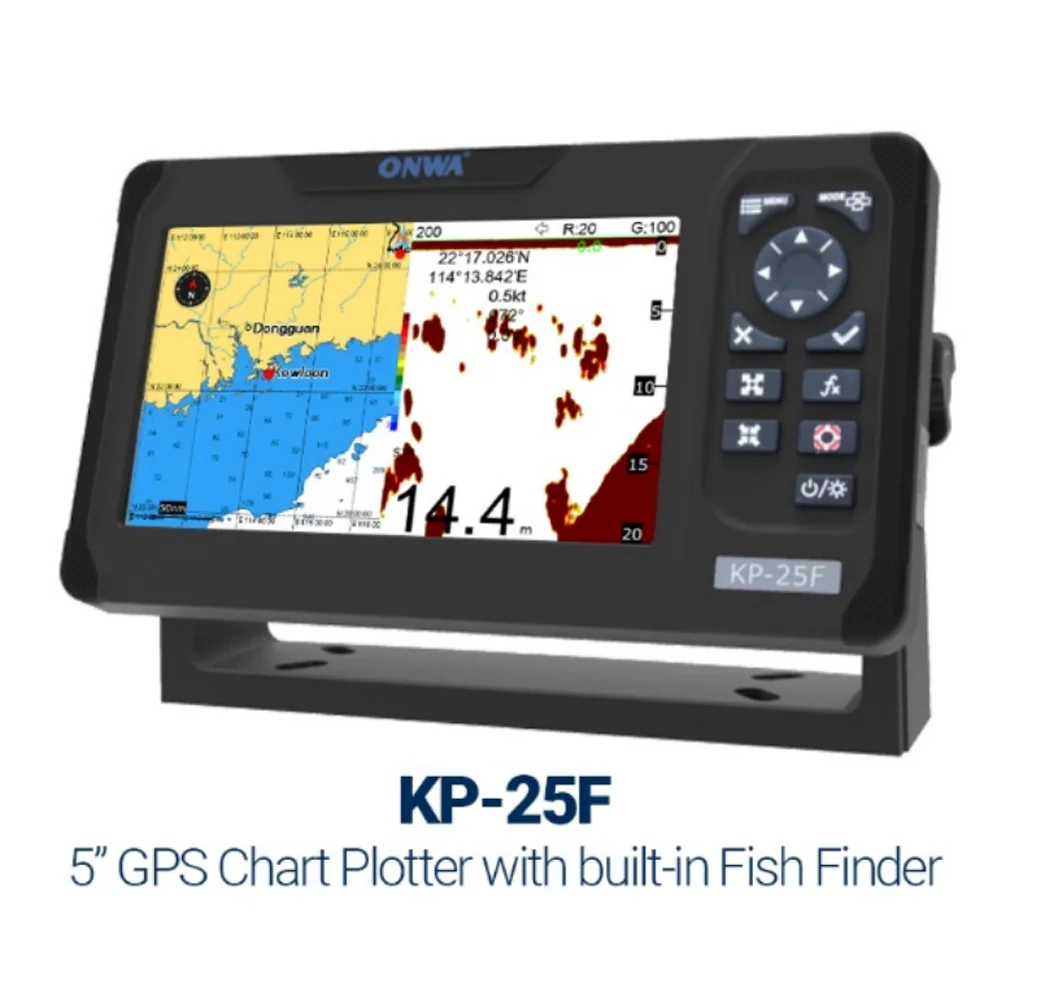 ONWA KP-25F 5-inch Marine GPS Chart Plotter with fish finder KP-25 ...