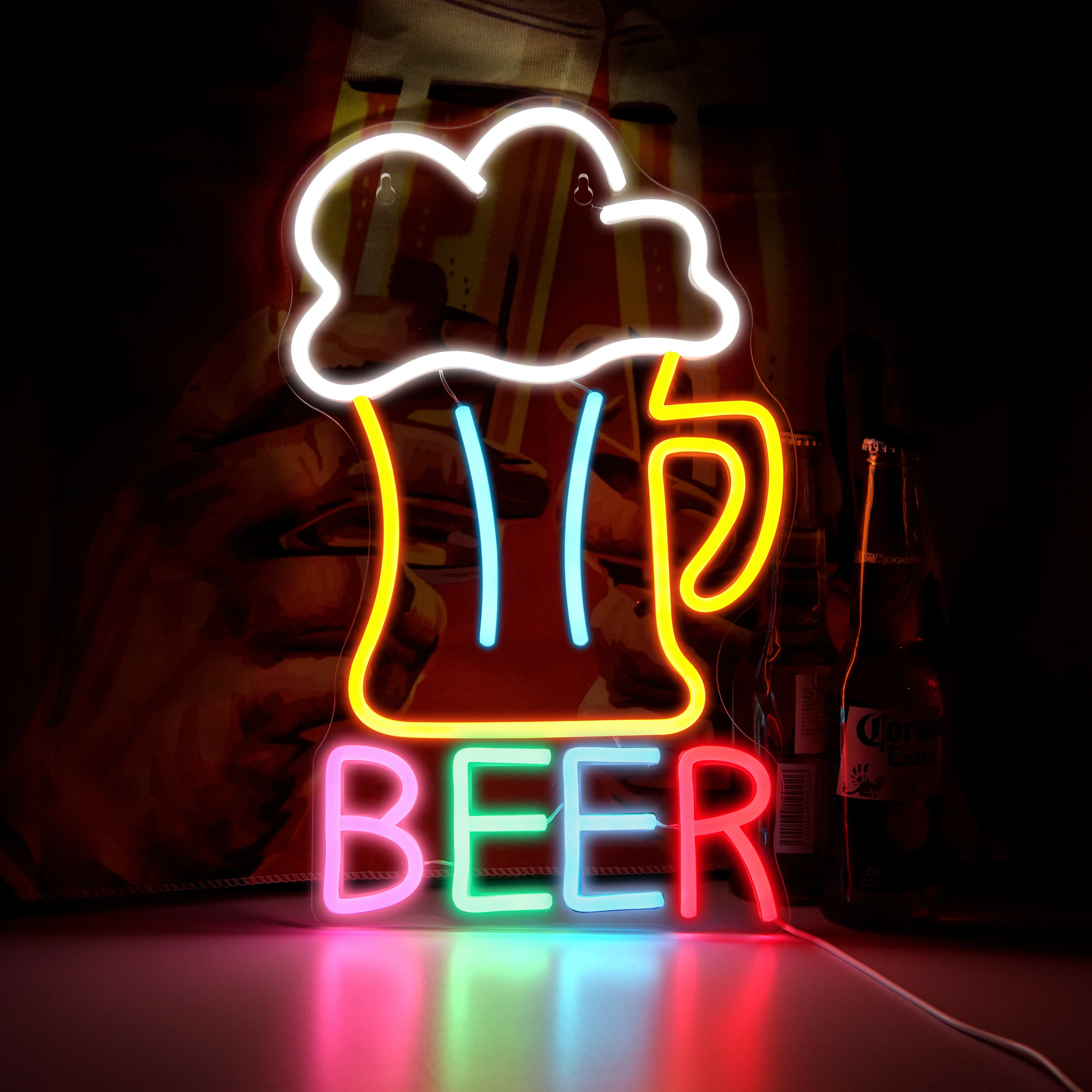 Beer-Neon-Sign-Led-Beer-Signs-Colorful-Neon-Lights-for-Wall-Decor-USB ...