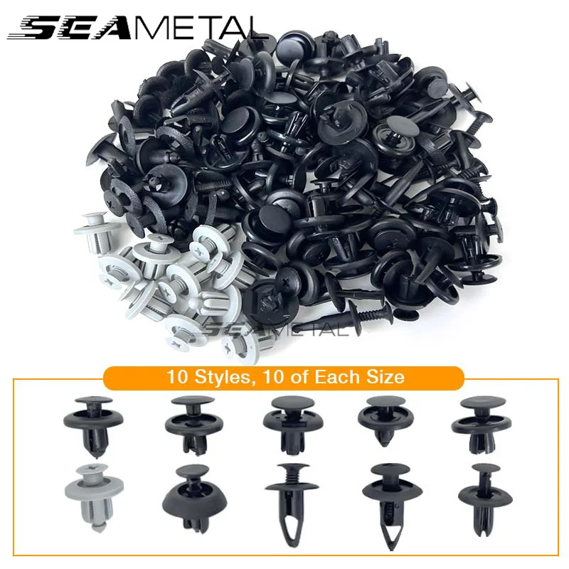 SEAMETAL-Auto-Plastic-Rivet-Fastener-Clip-Set-Car-Body-Push-Bumper ...