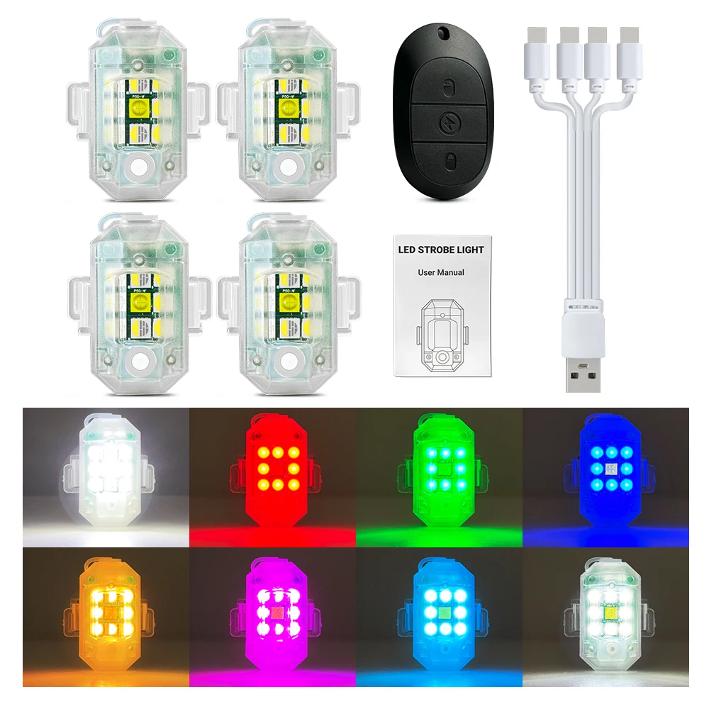 Remote-Control-Aircraft-LED-Strobe-Lights-Flash-Position-Wireless-Light ...