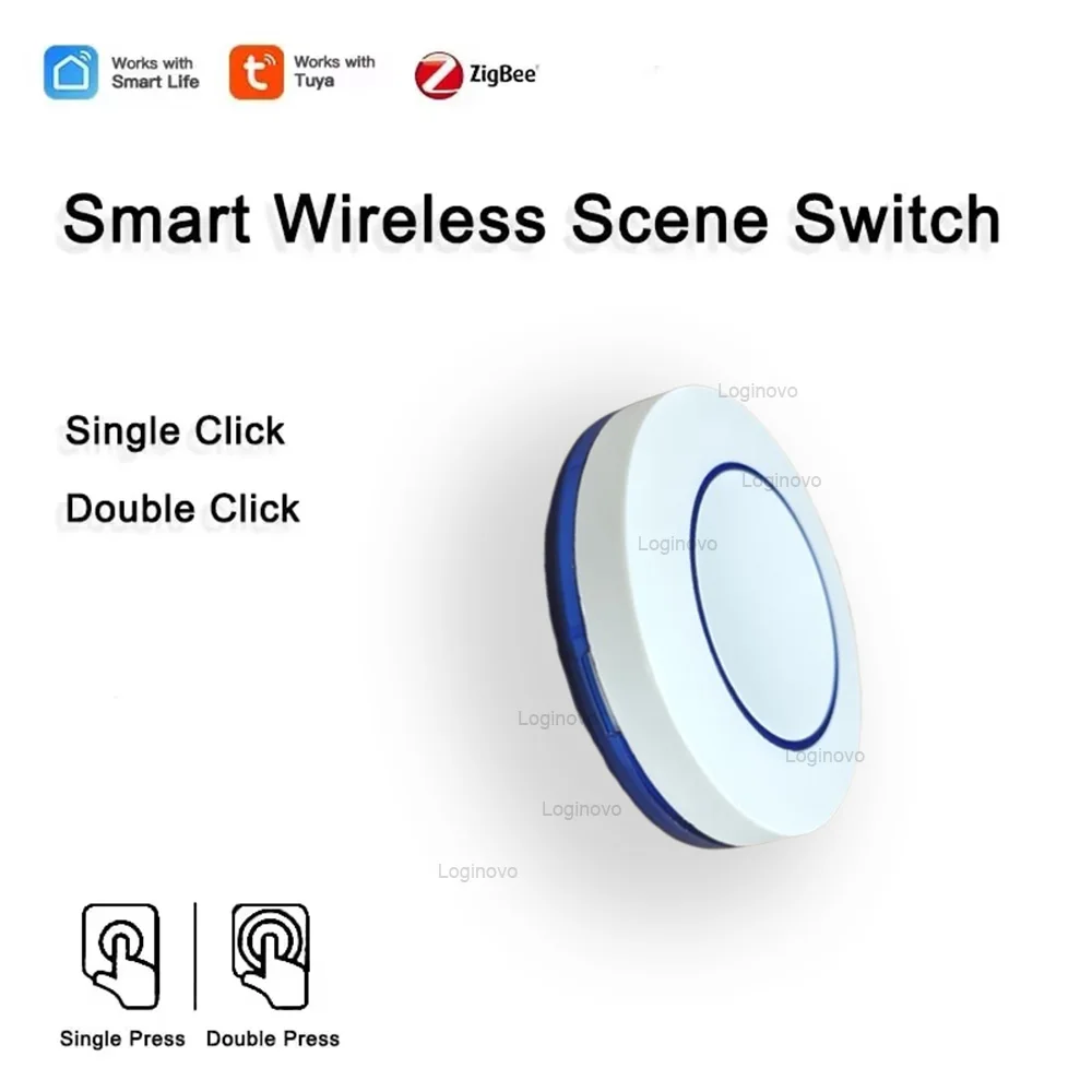 Tuya ZigBee Smart Button Scene Switch Wireless Remote One Key ...
