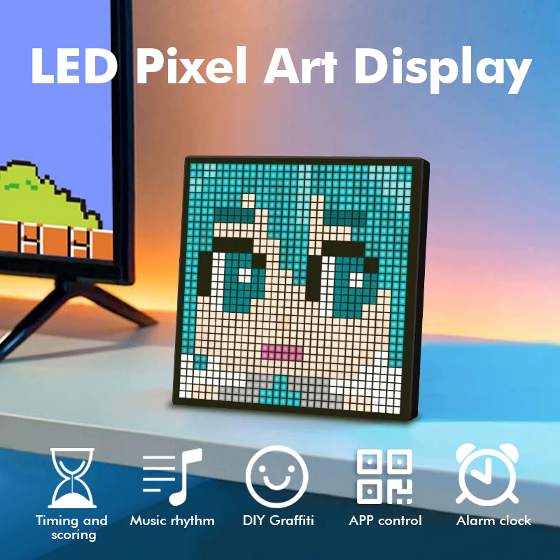 LED Pixel Display, 32x32 Programmable Pixel Art Display with APP ...