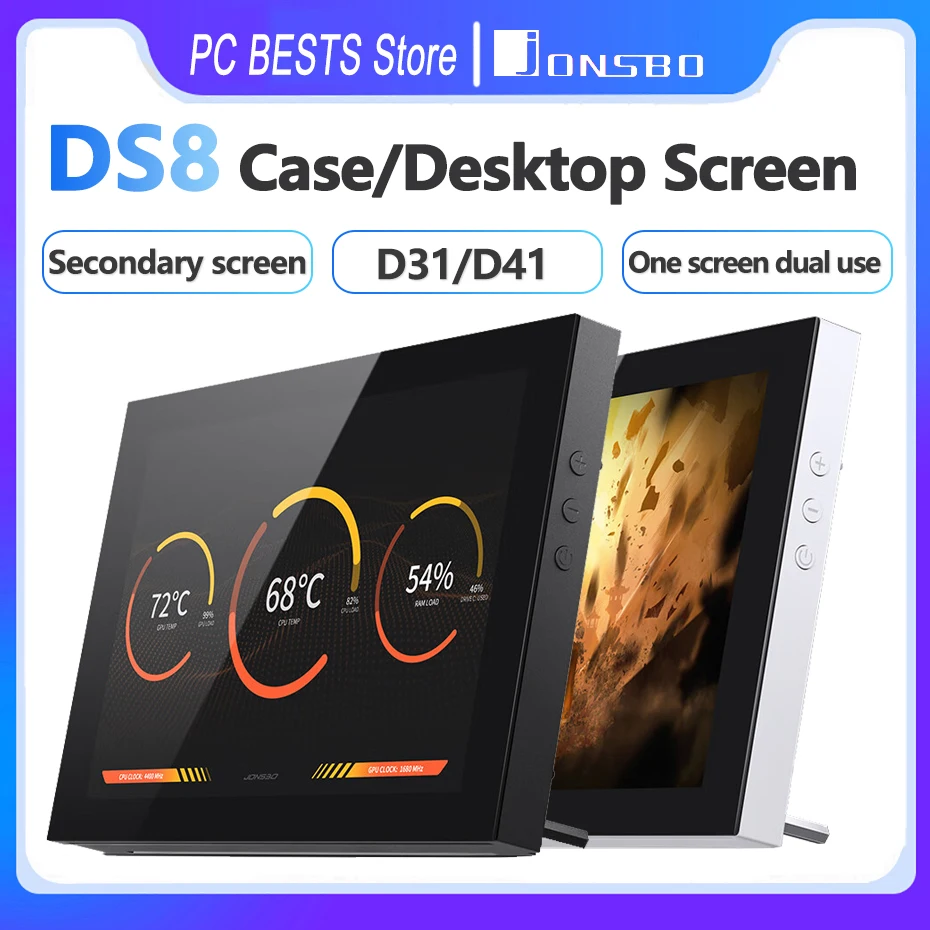 Jonsbo Ds8 D31/d41 Case Secondary Screen Lcd8 "tft-lcd 16:10 Supports ...