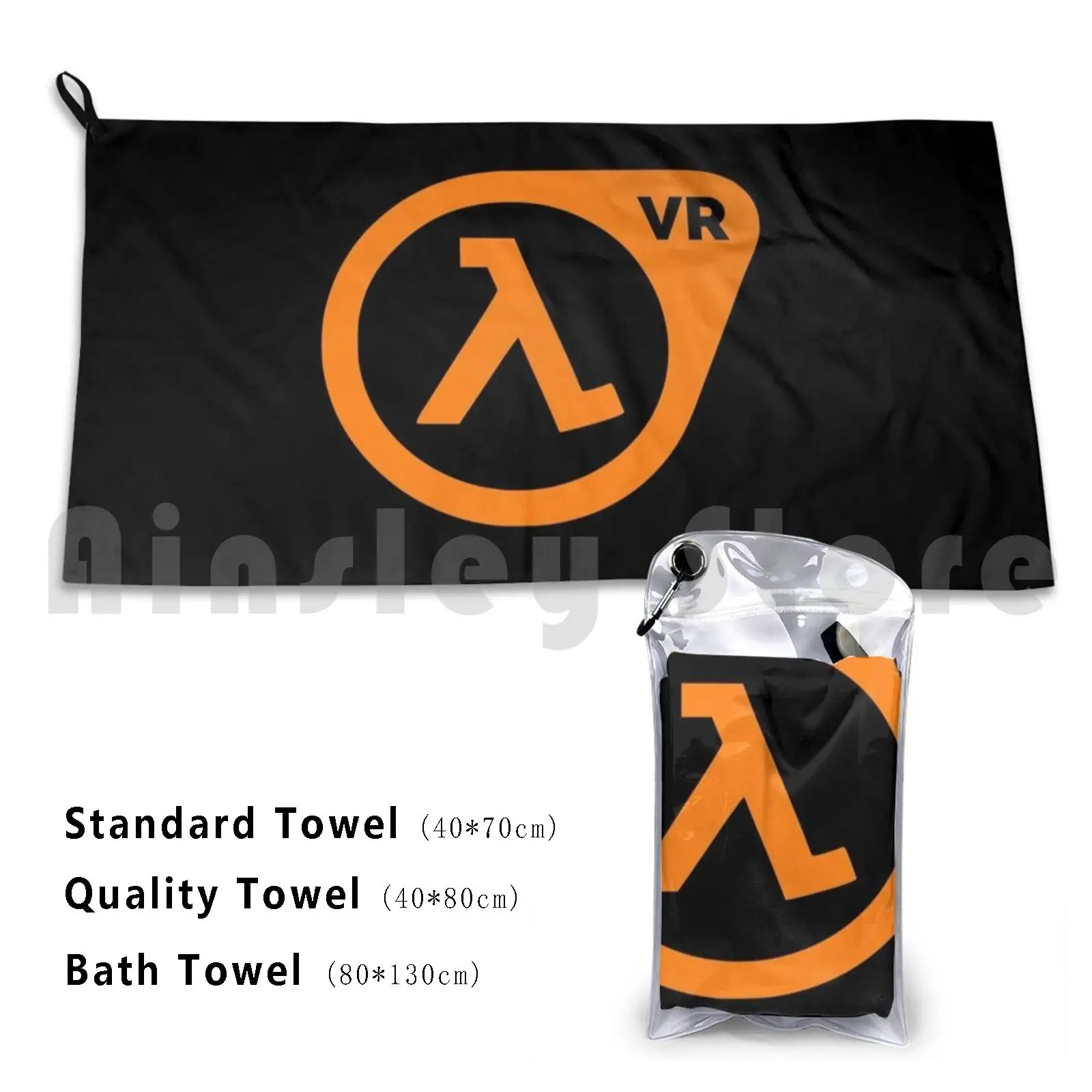 Half Life Vr Logo Toalla de baño Cojín de playa Half Life Hlvrai Half ...