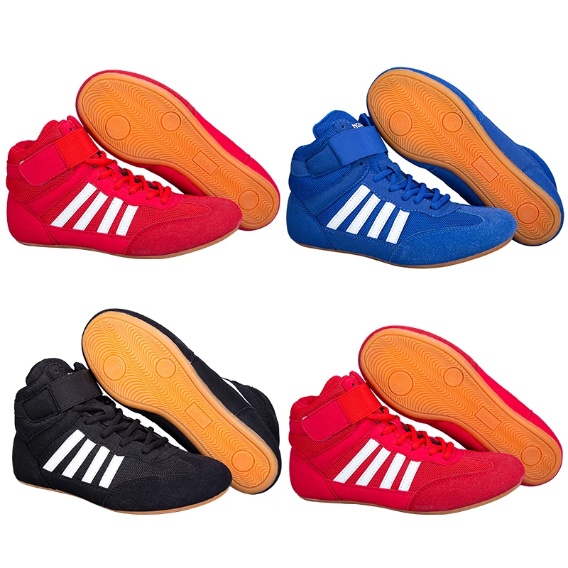 Professional Boxing Shoes Men's Wrestling Training Shoes Four colors ...