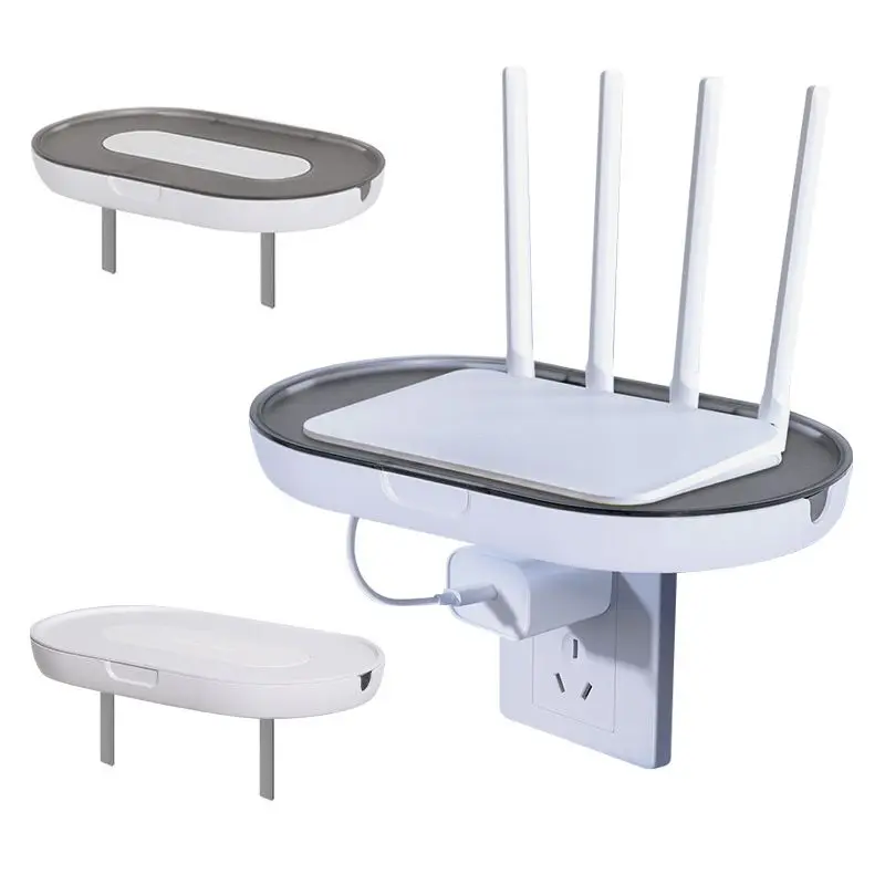 Socket-Storage-Fixer-Wall-Mounted-Router-Stand-Top-Box-Holder-Wireless ...