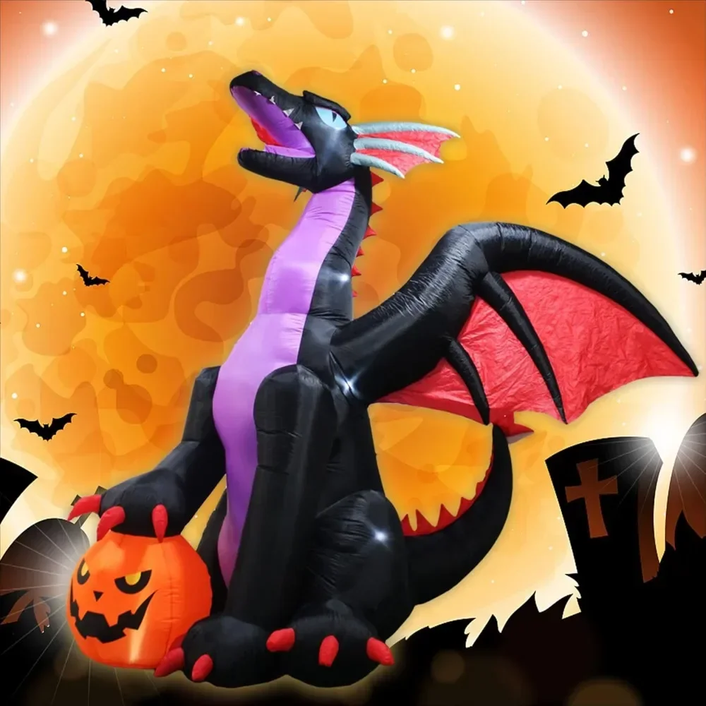 8Ft-Halloween-Inflatable-Huge-Dragon-Decoration-Outdoor-Halloween-blow ...