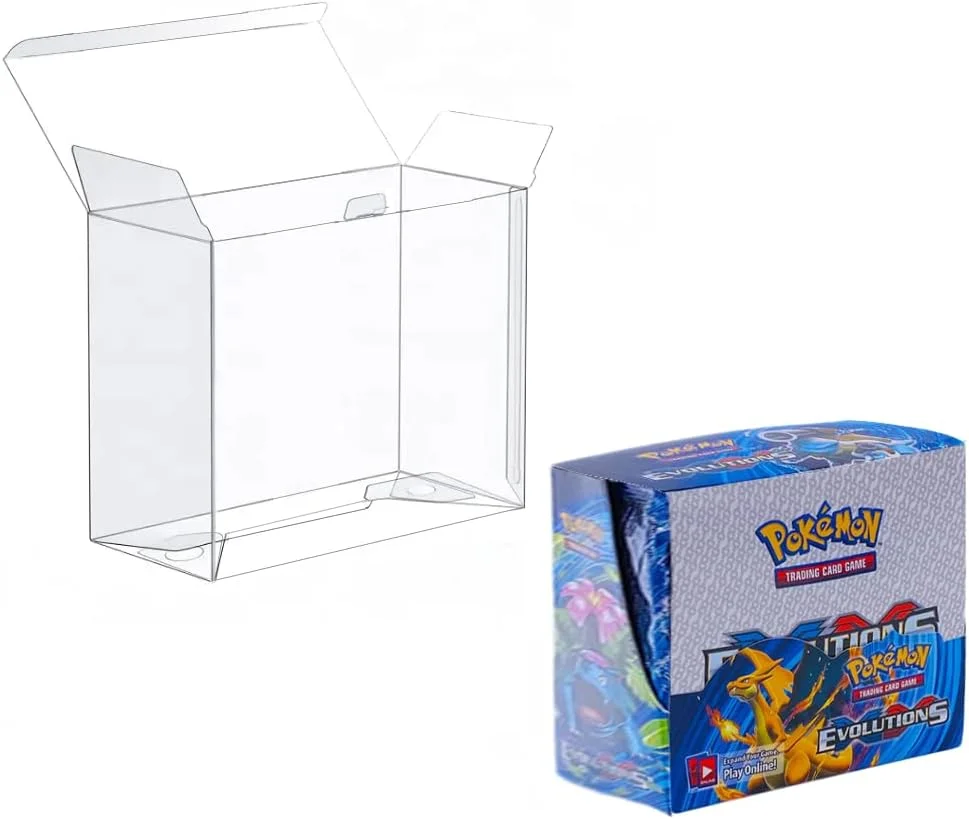 10 Pieces Dustproof PVC Booster Box Clear Plastic Protector Case Card ...