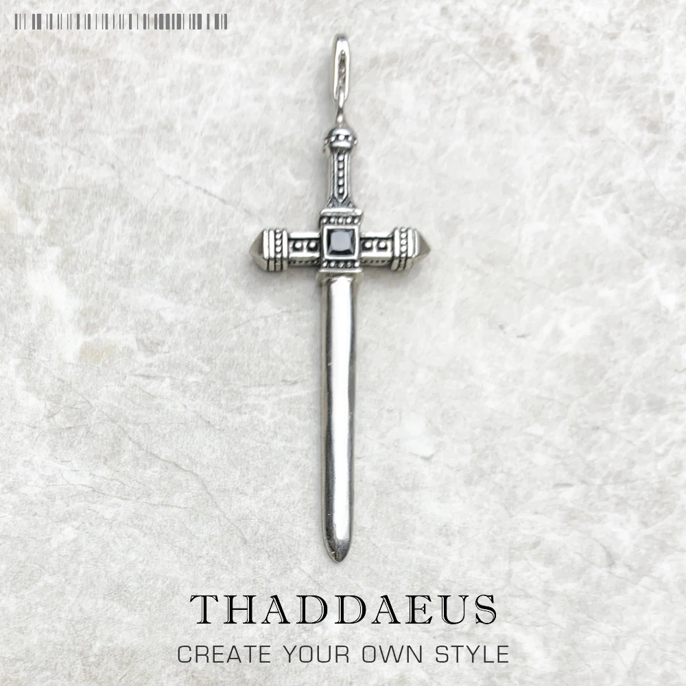 Pendant Sword Brand New Fashion Jewelry Europe Style 925 Sterling Silver Vintage Rebel Gift For ...