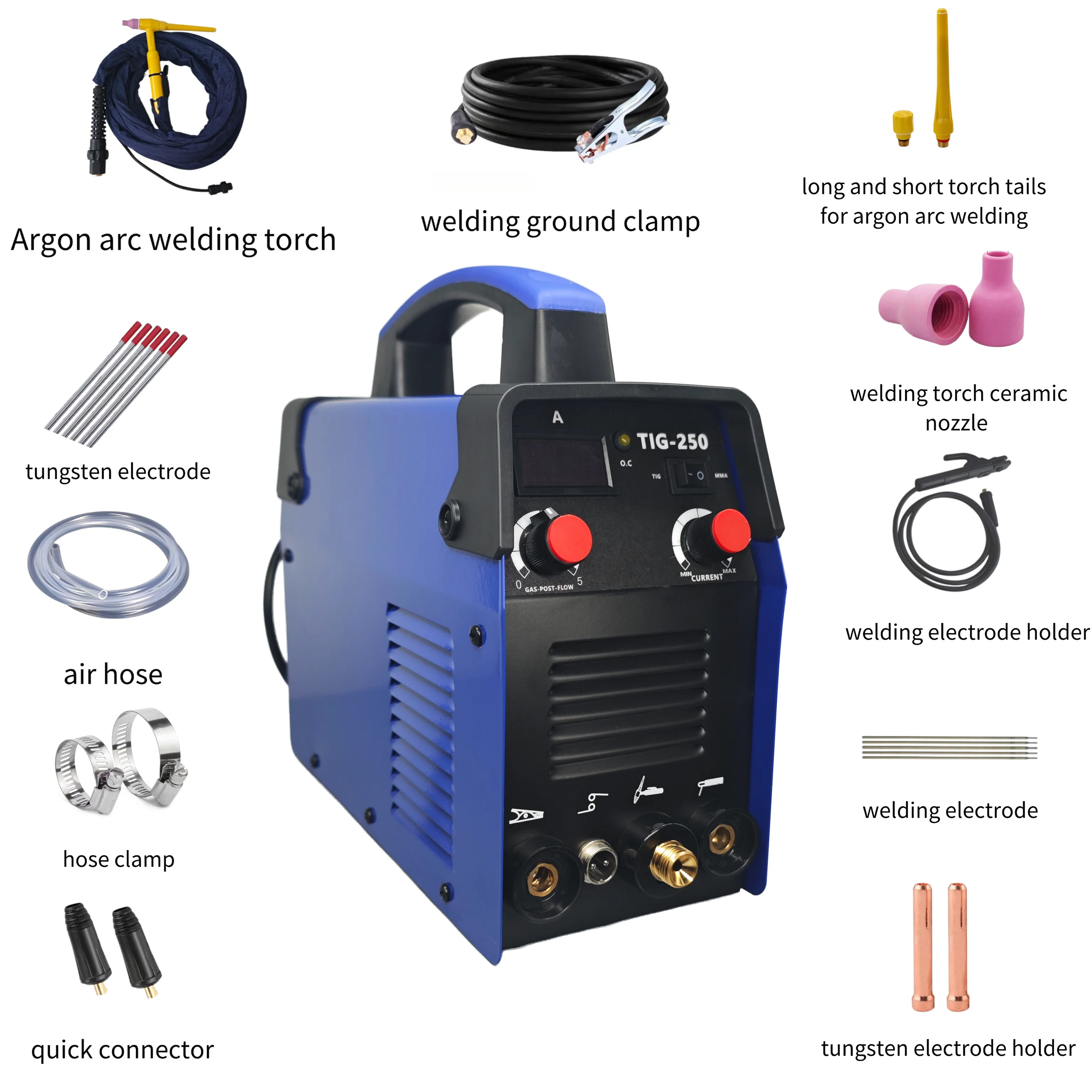 TIG-250 Portable TIG Welder 220V Household Use Stainless Steel Thin ...