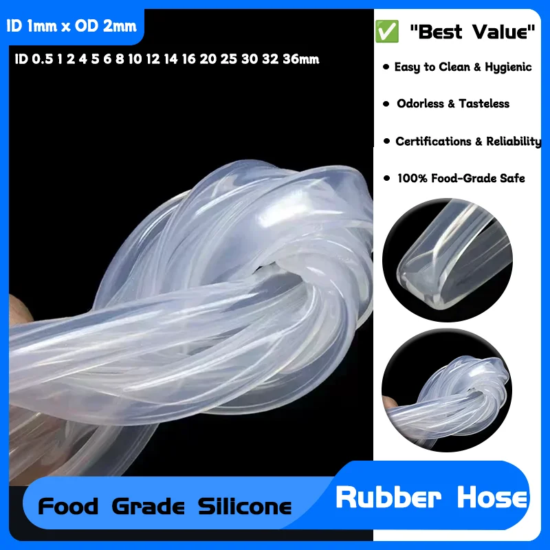 Transparent Flexible Drink Water Tube Pipe Clear Food Grade Silicone ...