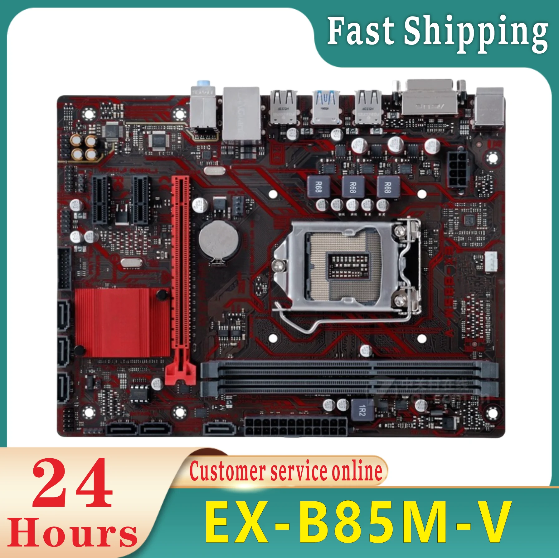 EX-B85M-V-computer-board-B85-LGA-1150-supports-Core-i7-i5-i3-SATA3-USB3 ...