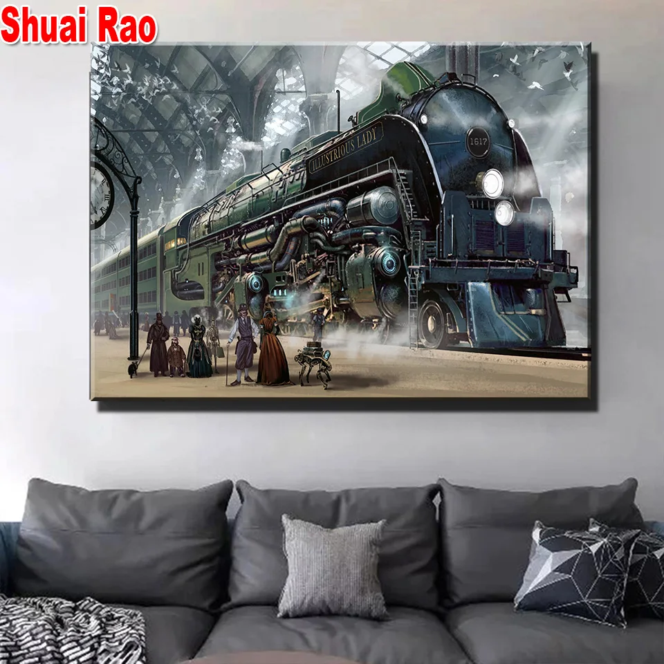 Steampunk Train Art