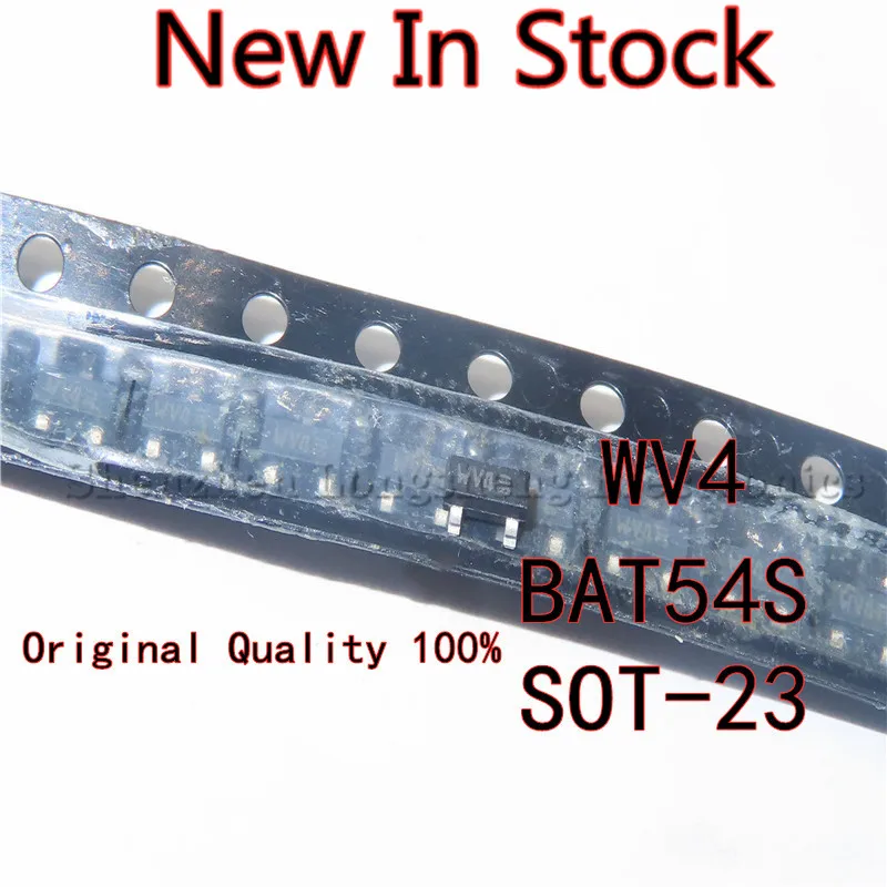 50pcs/lot Bat54s Bat54 Wv4 Sot-23 Smd Schottky Diode New In Stock ...