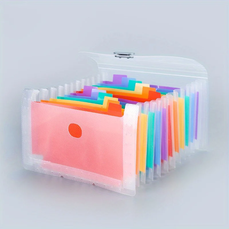 A613 Mini Accordion File Folder Compact Portable Receipt Organizer File ...