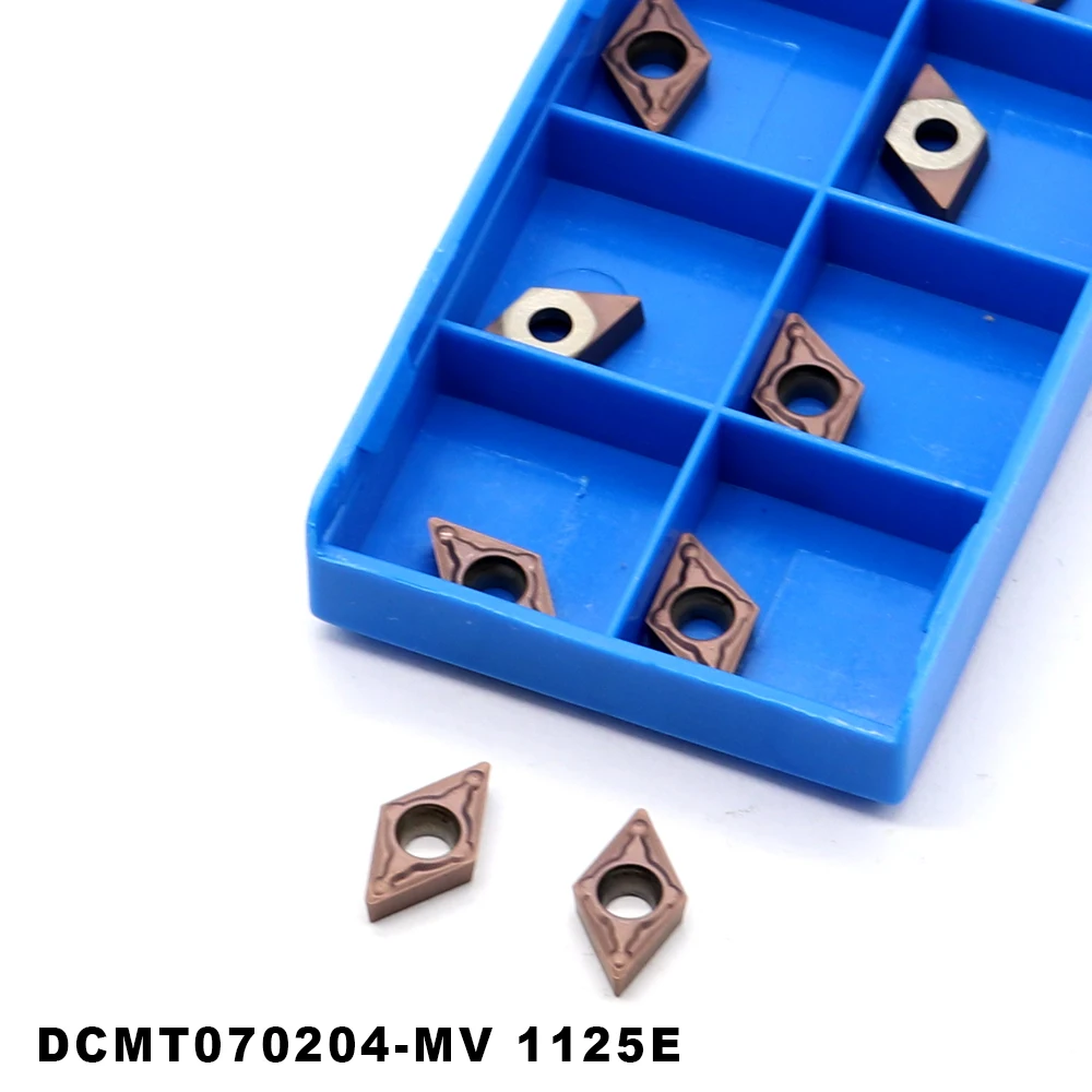 Dcmt070204 Mv 1125e 10pcs Carbide Insert Lathe Internal Turning Tool Cnc Lathe Metal Turning