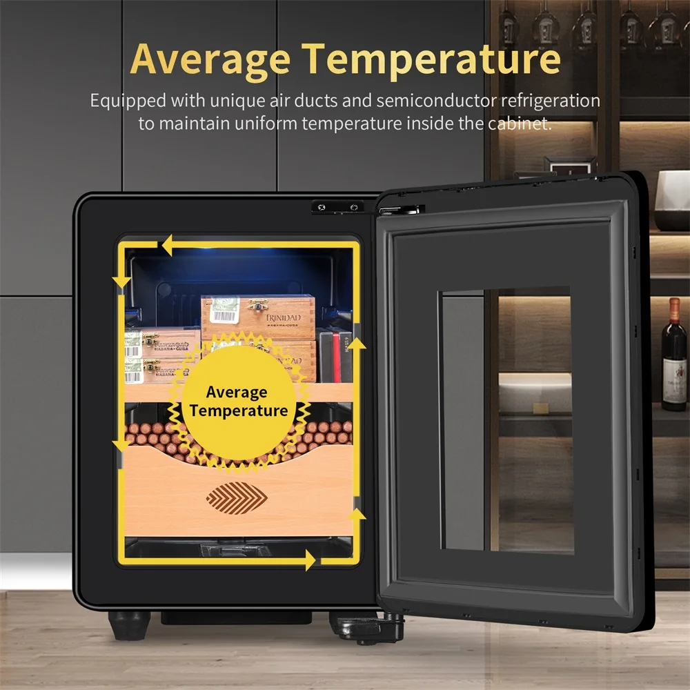 Small-Home-Cigar-Cabinet-Electronic-Temperature-Control-Humidification ...