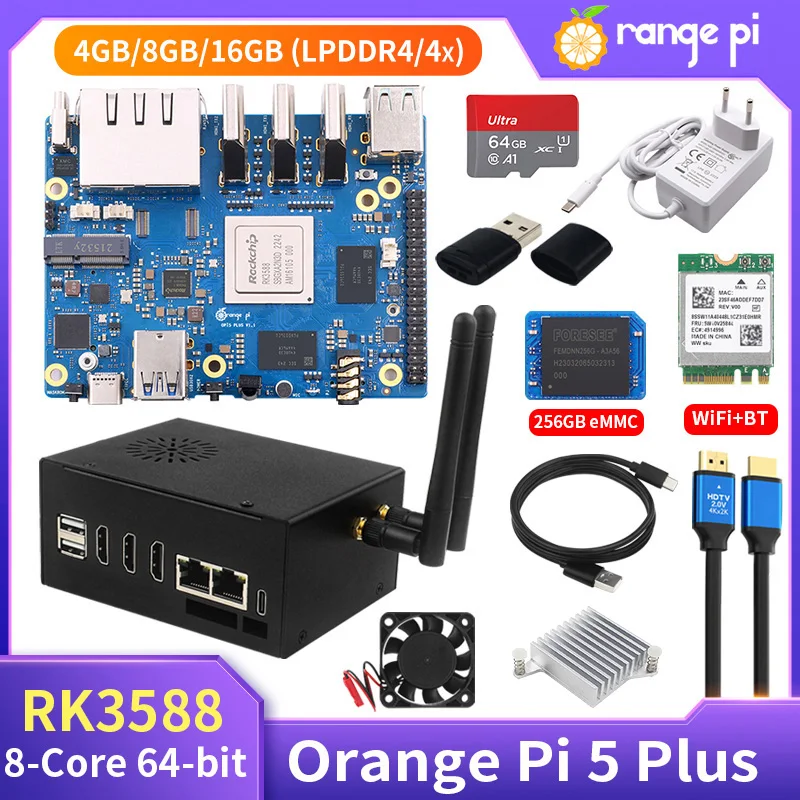Orange Pi 5 Plus 4GB 8GB 16GB RAM Rockchip RK3588 2.5G Dual Ethernet ...