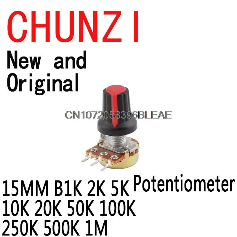 WH148-Potentiometer-Kit-Linear-Taper-Rotary-Resistor-Set-3pin-With-Cap ...