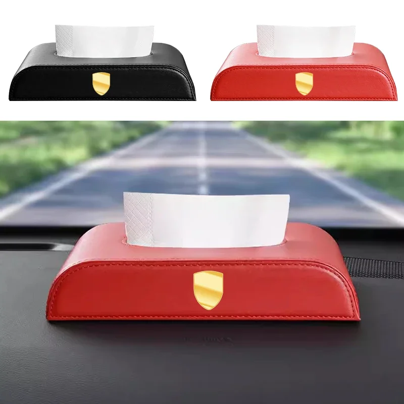 Car-Leather-Tissue-Box-Sun-Visor-Towel-Tissue-Case-Holder-for-Porsche ...