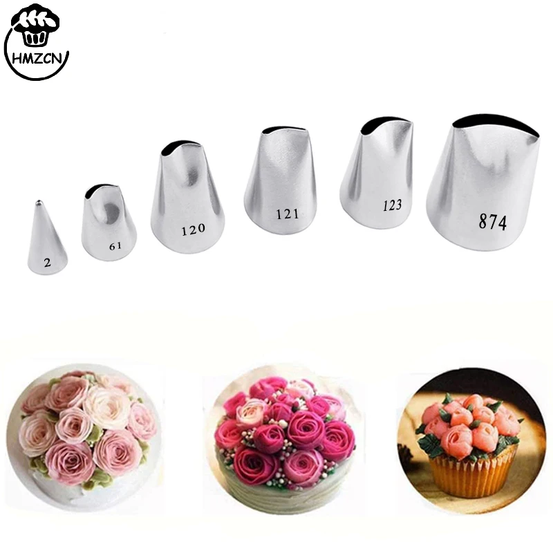 6PCS-Rose-Flower-Piping-Tips-Set-Tulip-Frosting-Tips-Buttercream ...