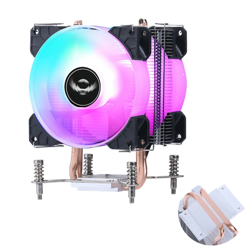 2-Heat-Pipes-Intel-LGA-2011-X79-X99-PC-Motherboard-i5-i7-CPU-Cooler-For ...