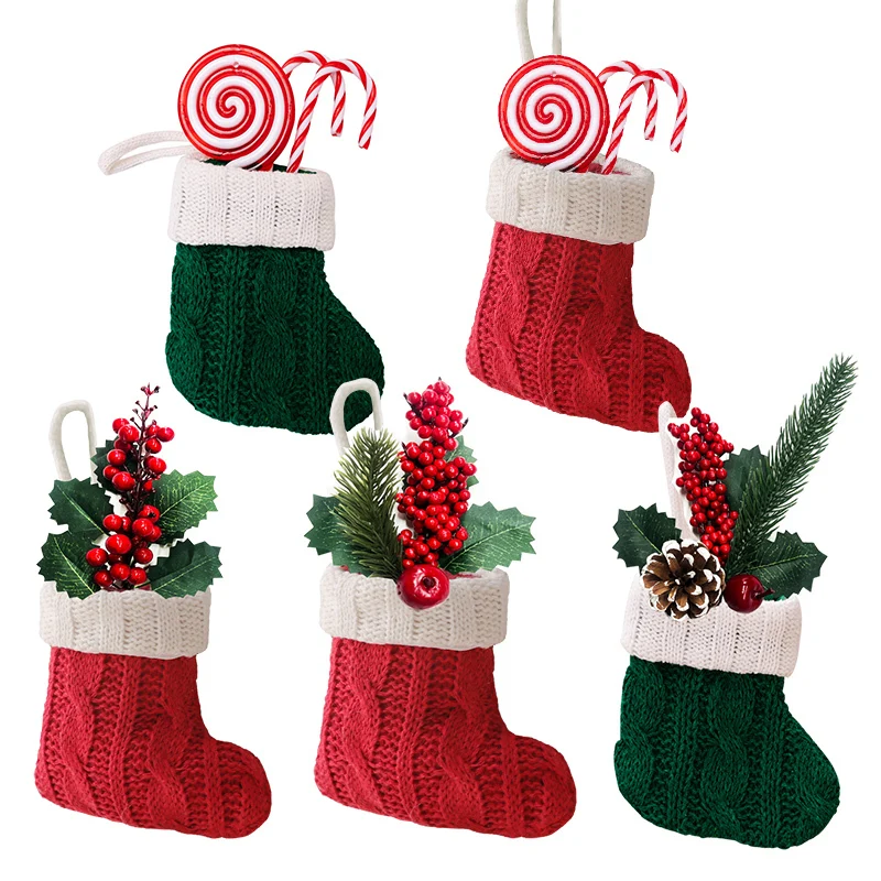 1pc-Christmas-Knitted-Socks-Christmas-Tree-Hanging-Mini-Socks ...