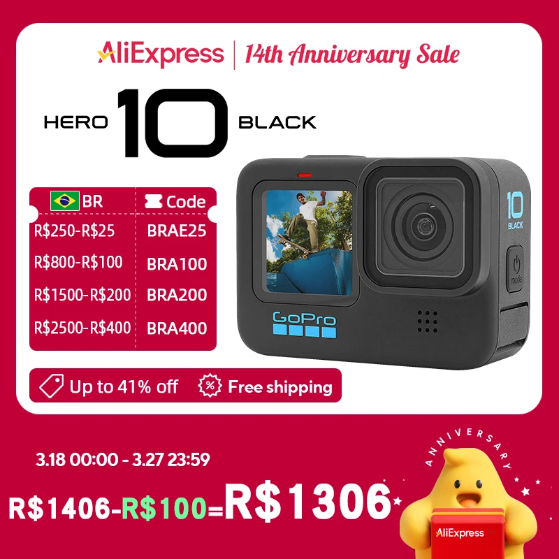 GoPro-HERO10-Black-original-action-camera-5-3K-Cycling-video-camera-GP2 ...