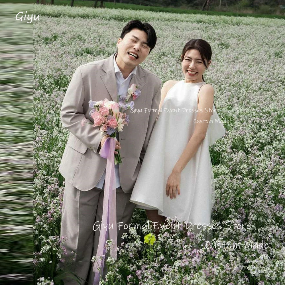 Giyu-Simple-Straight-Short-Wedding-Party-Dresses-Korea-Photoshoot-O ...
