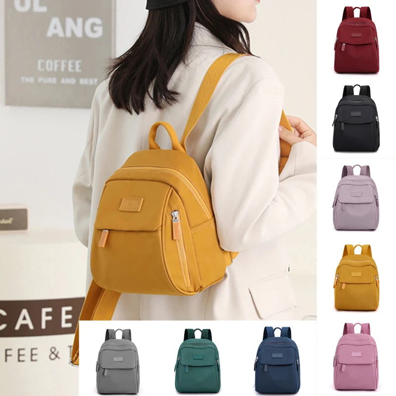 Women-s-Mini-Backpack-Waterproof-Nylon-Small-Shopping-Backpack-Fashion ...