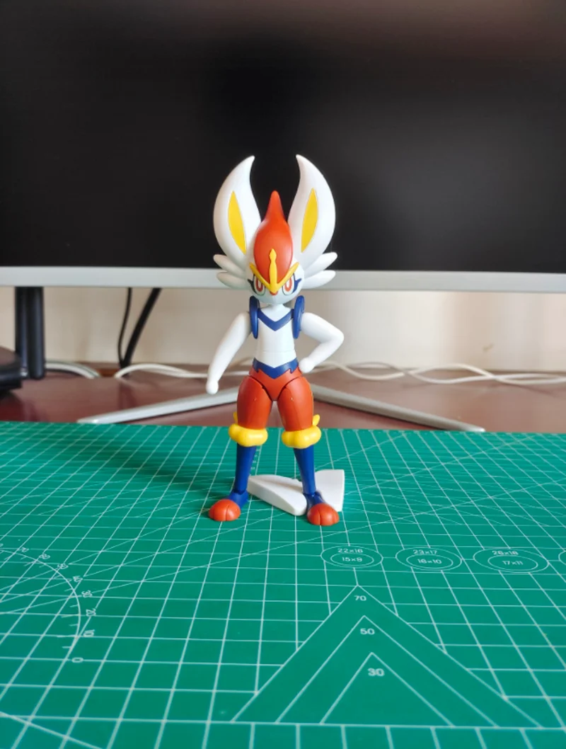 Bandai Genuine Pokemon Sword and Shield Anime Figure Cinderace Joint M ...