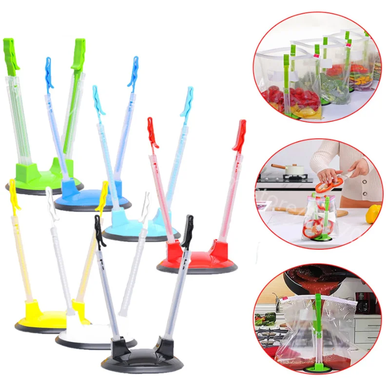 1PC-Adjustable-Non-Slip-Ziplock-Storage-Bag-Holder-Bag-Clip-Hands-Free ...
