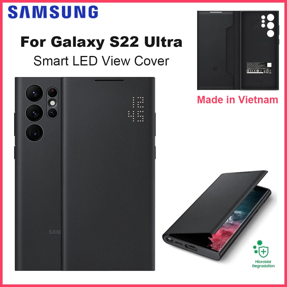 Original-For-Samsung-Galaxy-S22-Ultra-LED-View-Cover-Samsung-Galaxy ...