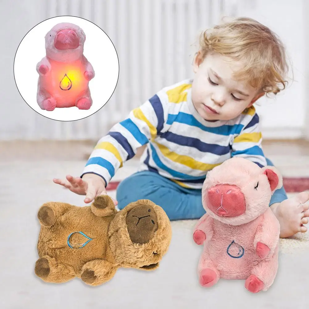 Breathing-Capybara-Sleeping-Toy-Music-Plush-Baby-Toy-With-Gift-And ...