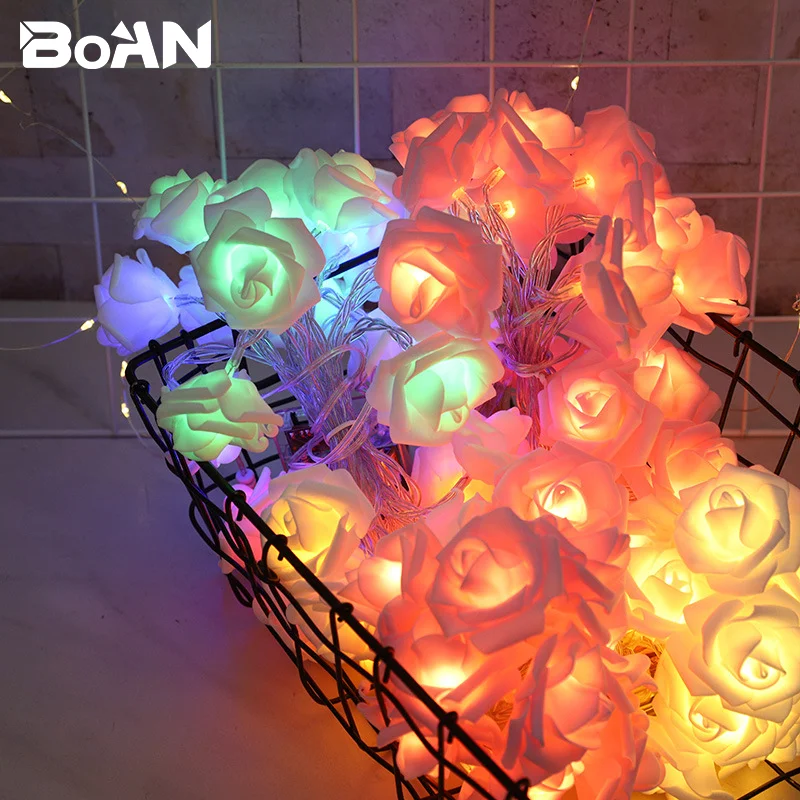 Led Rose Lamp String Faker Flowers Led Light Valentine's Day Proposal ...