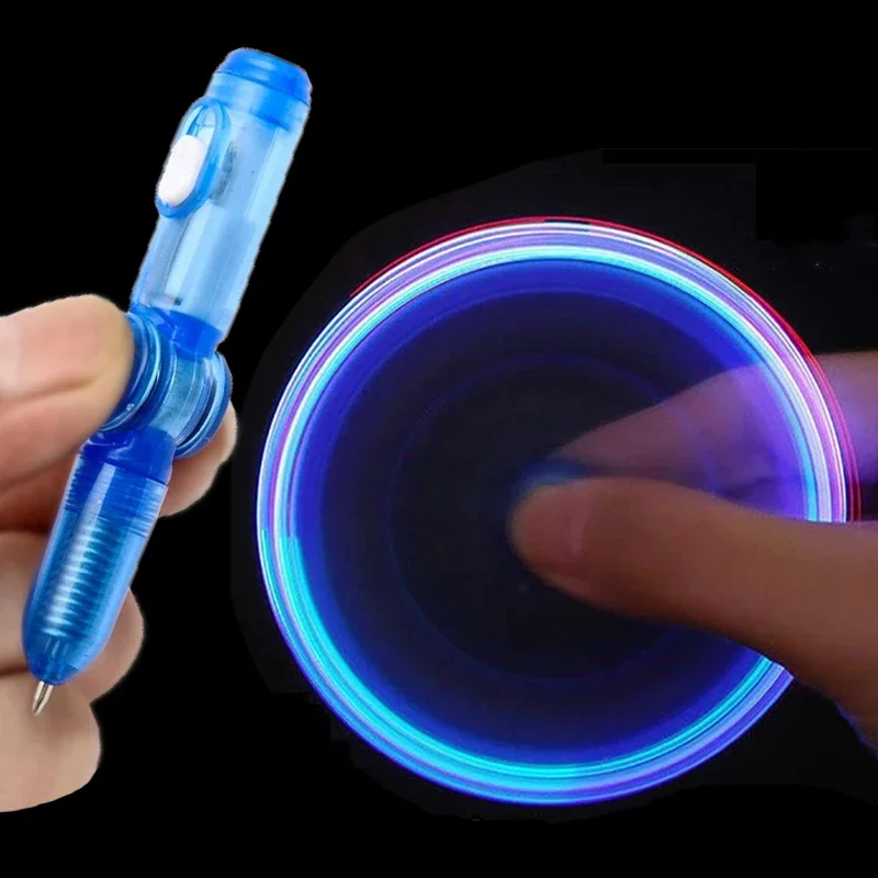 LED-Luminous-Light-Spinning-Pens-Drawing-Invisible-Ink-Pen-Kid-Fidget ...