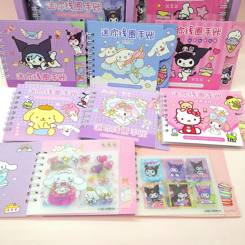 20-40pcs-Sanrio-Sticker-Coil-Book-Hello-Kitty-Kuromi-My-Melody-Diy-Hand ...