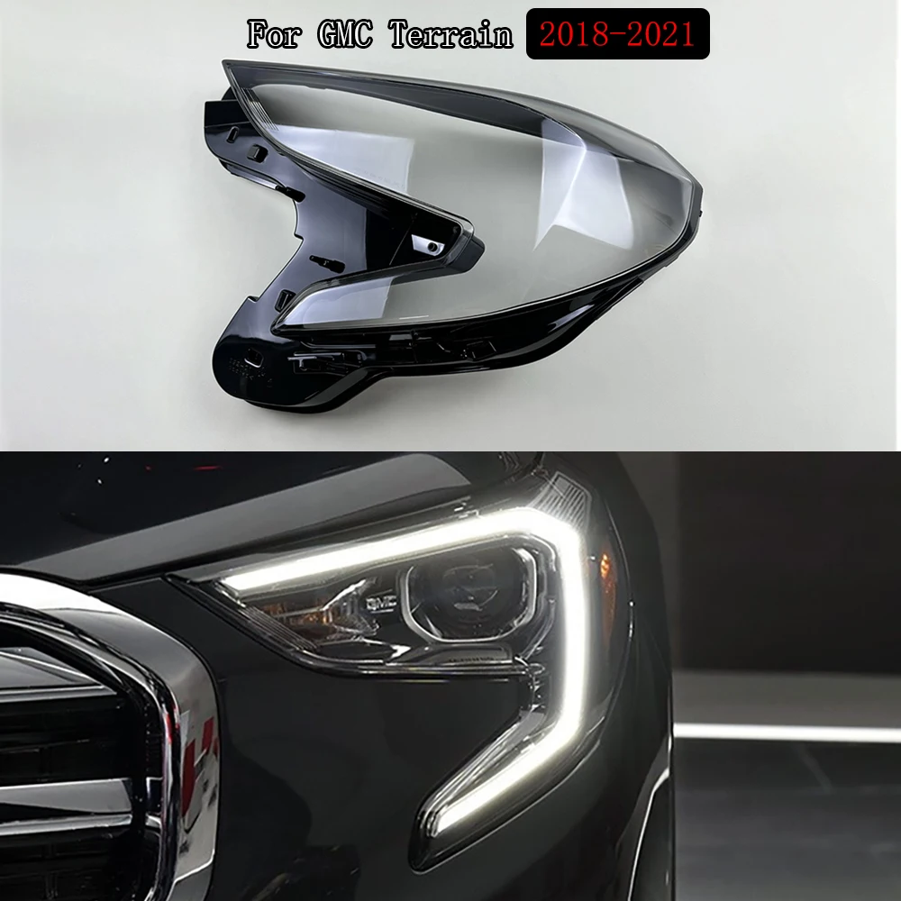 For GMC Terrain 2018 2019 2020 2021 Front Headlamps Cover Headlights ...