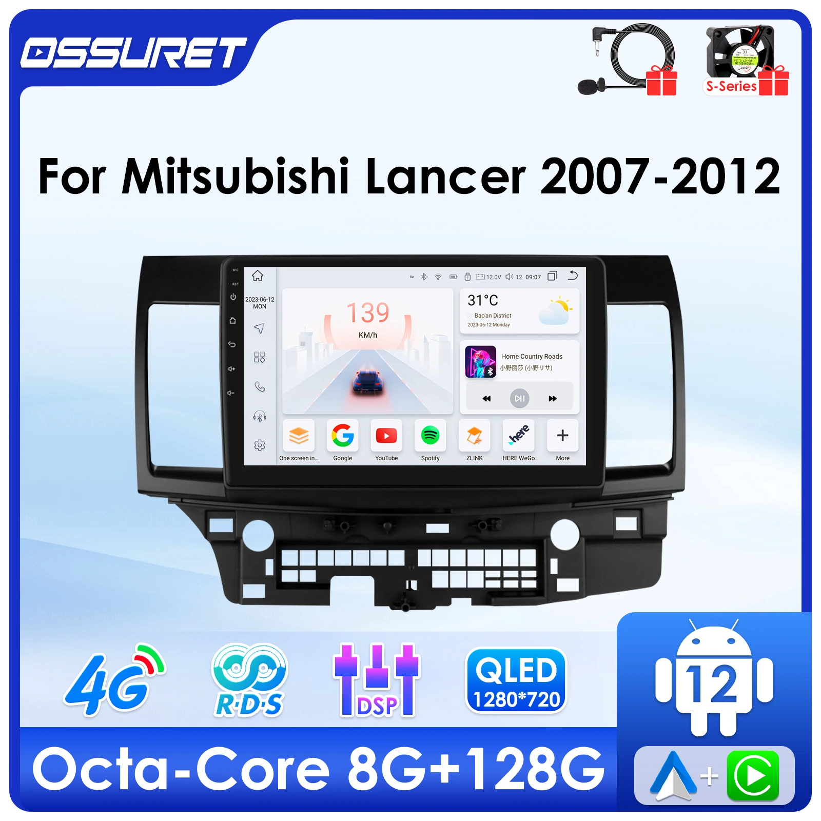 Android-12-Auto-Car-radio-multimedia-for-Mitsubishi-Lancer-2007-2017 ...