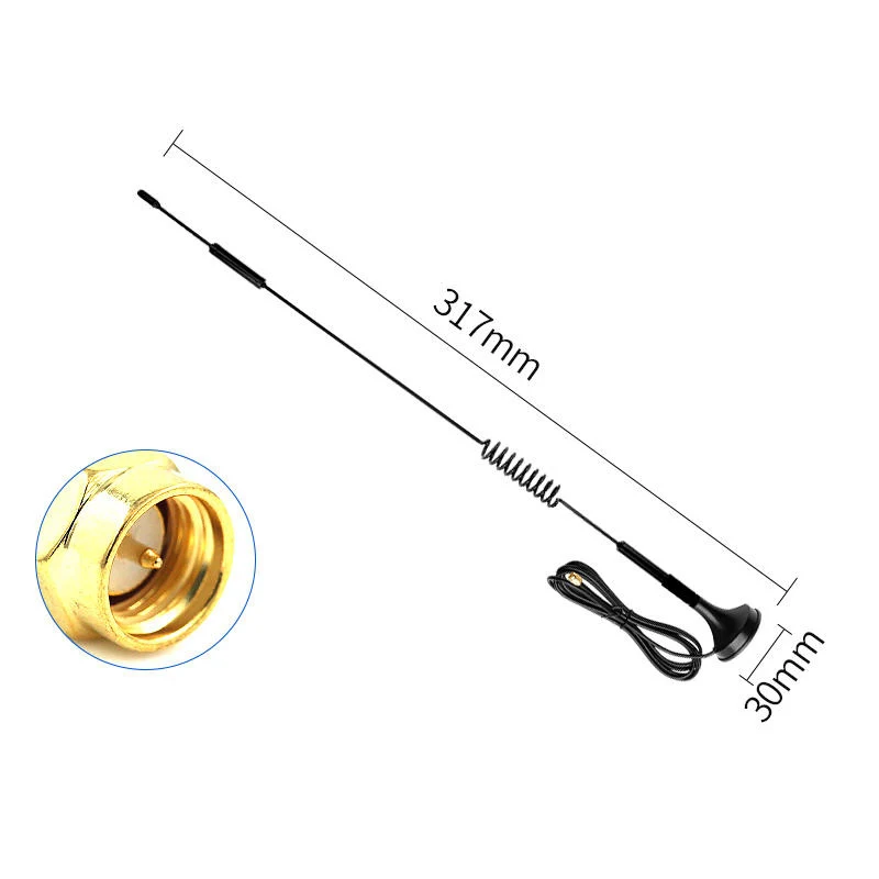 170MHz-VHF-Large-Sucker-WIFI-Antenna-Magnet-Base-Low-Loss-Feeder-2m ...