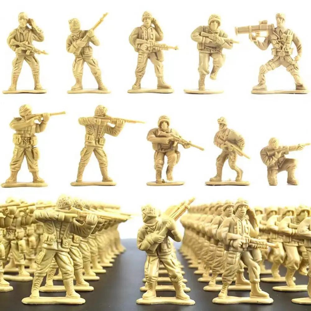 100Pcs-Mini-Soldier-Toys-Clear-Texture-Soldier-Model-Kit-Static-Model ...